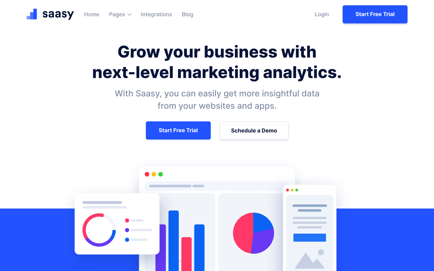 Saasy Ecommerce - Software HTML5 Responsive Website Template